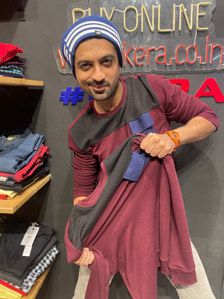 Maroon Combination Sweatshirt – Likera