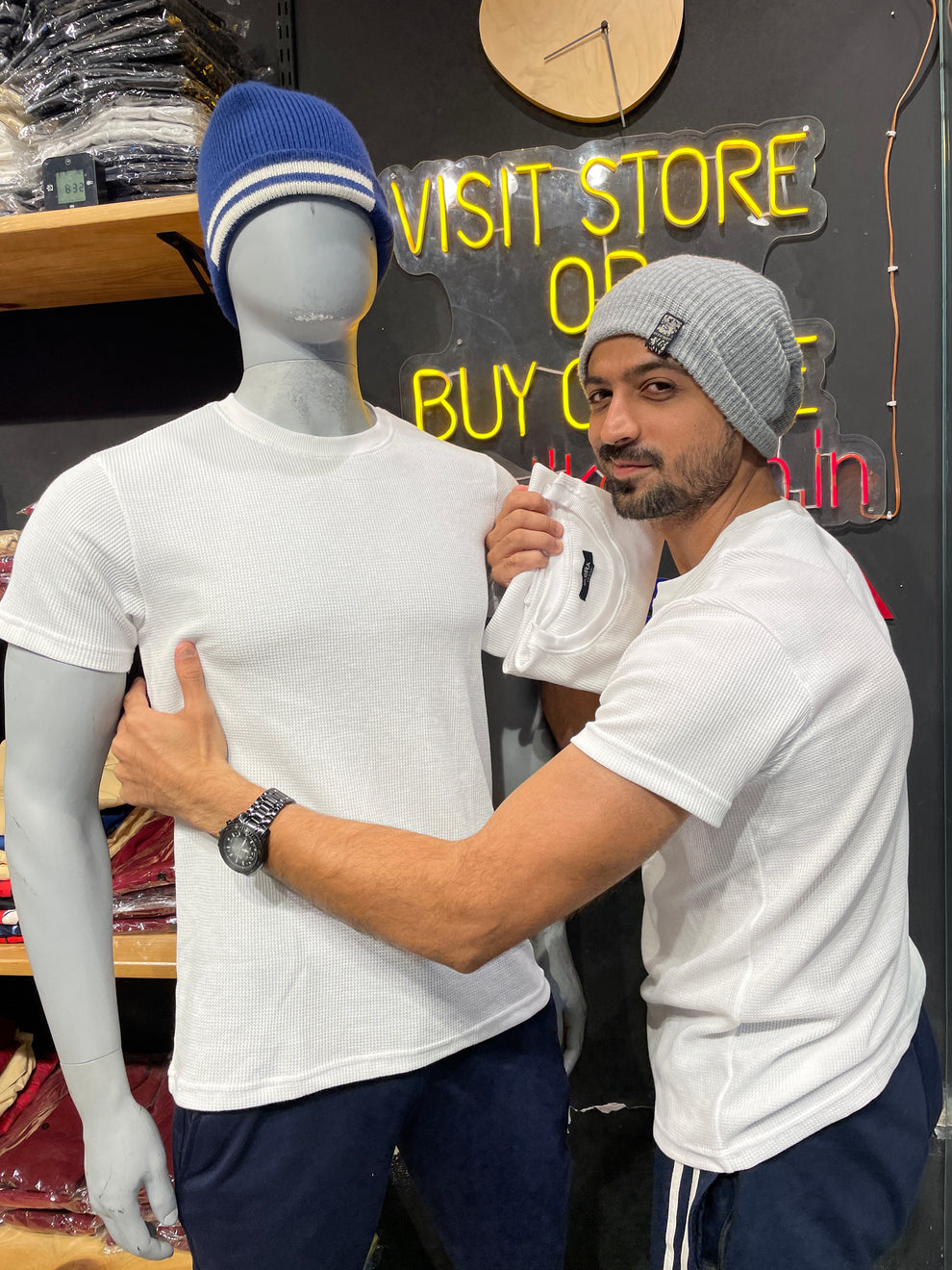 White Waffle Basic Tee – Likera