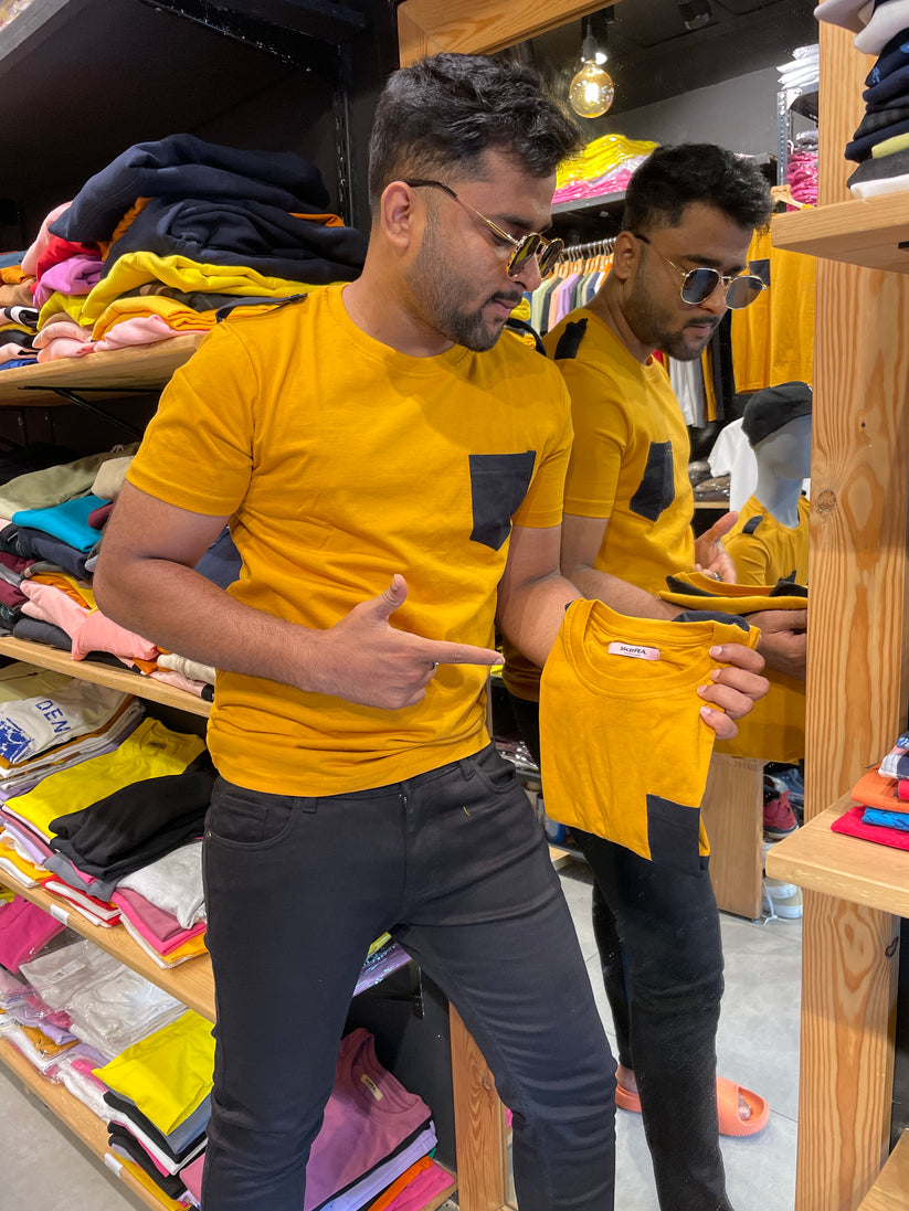 Mustard Combination Pocket / Shoulder Loops Tee – Likera